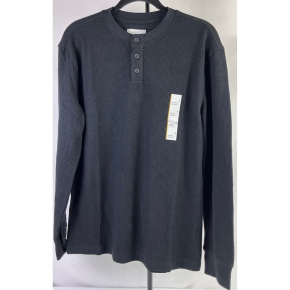 Goodfellow & Co | Shirts | Goodfellow Co Mens Black Long Sleeve Ribbed ...